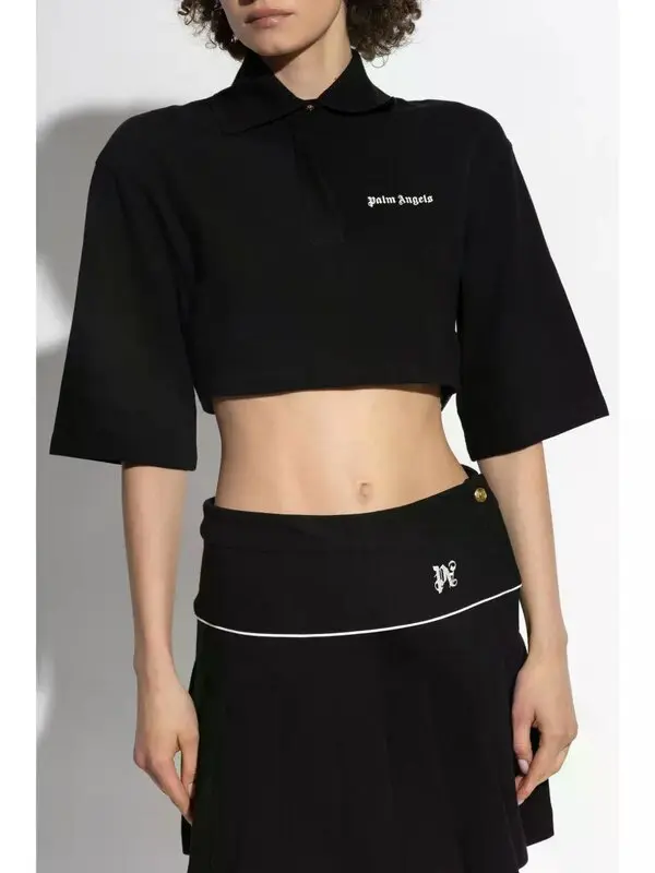 Palm Angels Cropped Polo Shirt