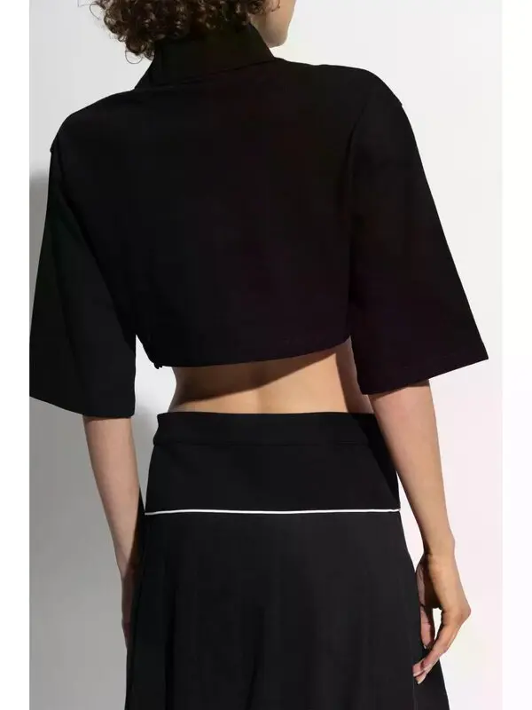 Palm Angels Cropped Polo Shirt