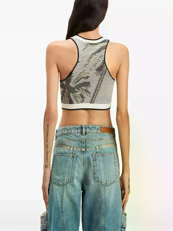 Palm Angels Palms Jacquard Crop Top