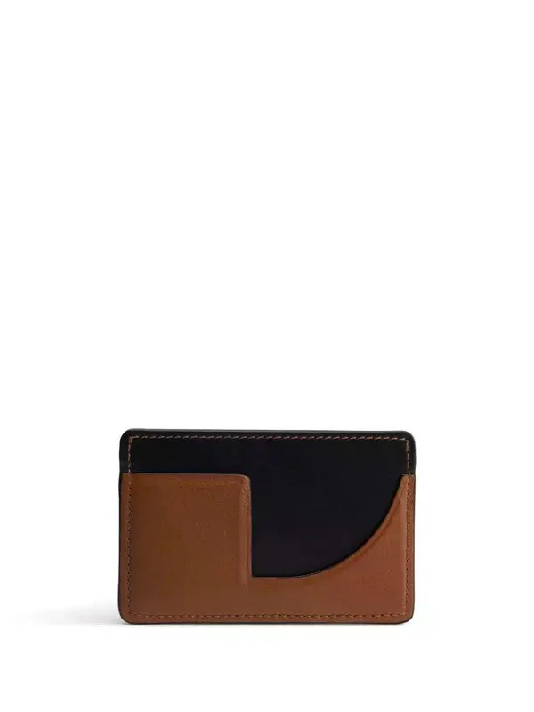 PATOU Jp Leather Card Holder - Brown