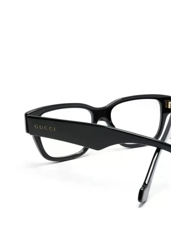 Gucci Logo Engraved Rectangle-shape Glasses
