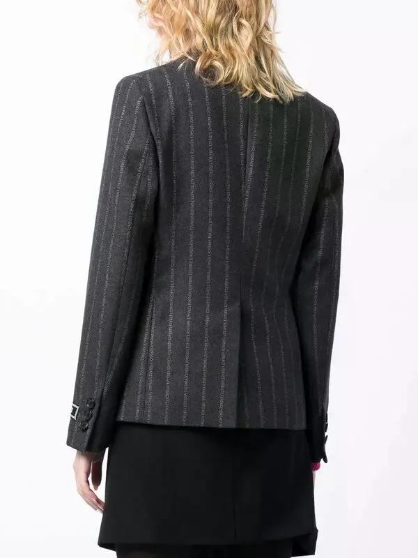 Versace Logo-pinstripe Blazer