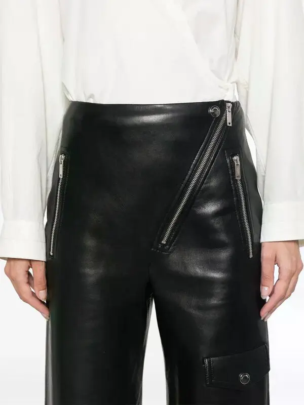 Nanushka Leather Wide-leg Trousers