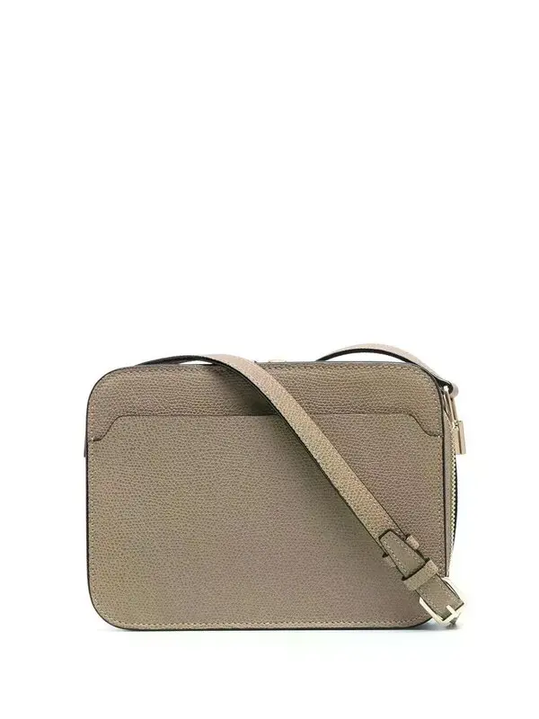 VALEXTRA Grained Leather Crossbody Bag