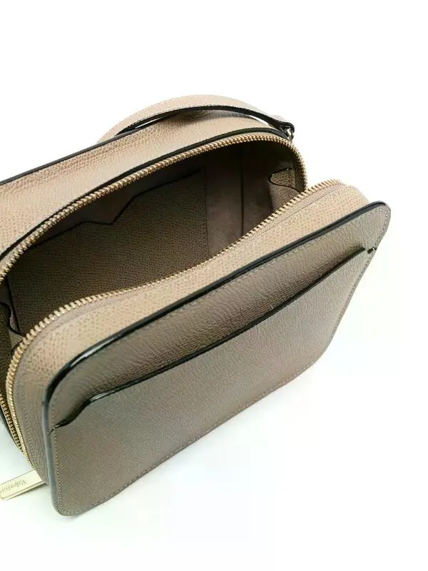 VALEXTRA Grained Leather Crossbody Bag