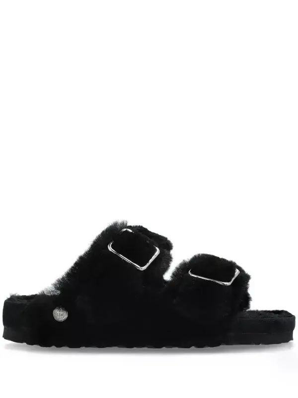 BIRKENSTOCK Arizona 1774 Shearling Slides - Black