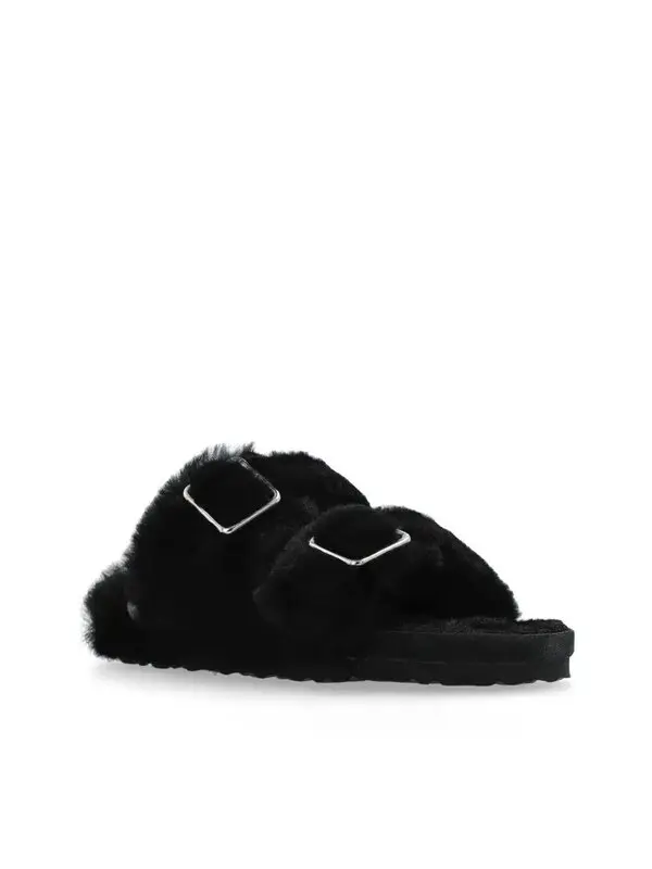BIRKENSTOCK Arizona 1774 Shearling Slides - Black