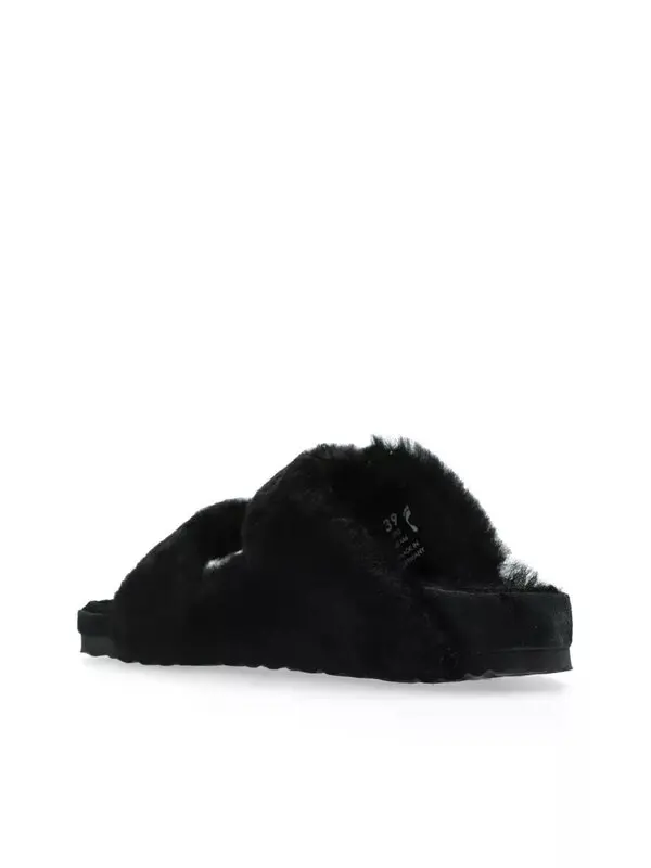 BIRKENSTOCK Arizona 1774 Shearling Slides - Black