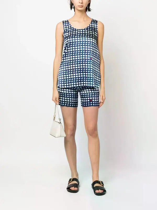 Kiton Polka-dot Silk Top
