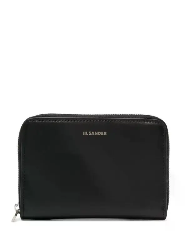 JIL SANDER Logo-debossed Leather Wallet - Black
