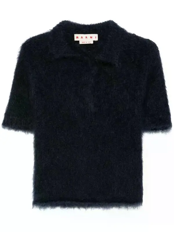 Marni Brushed-effect Polo Top