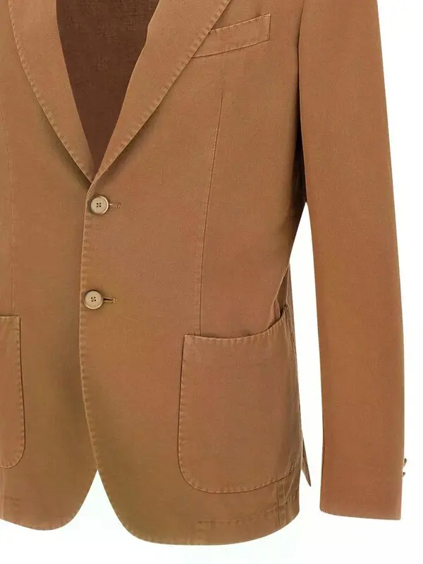 SANTANIELLO Single-breasted Blazer - Brown