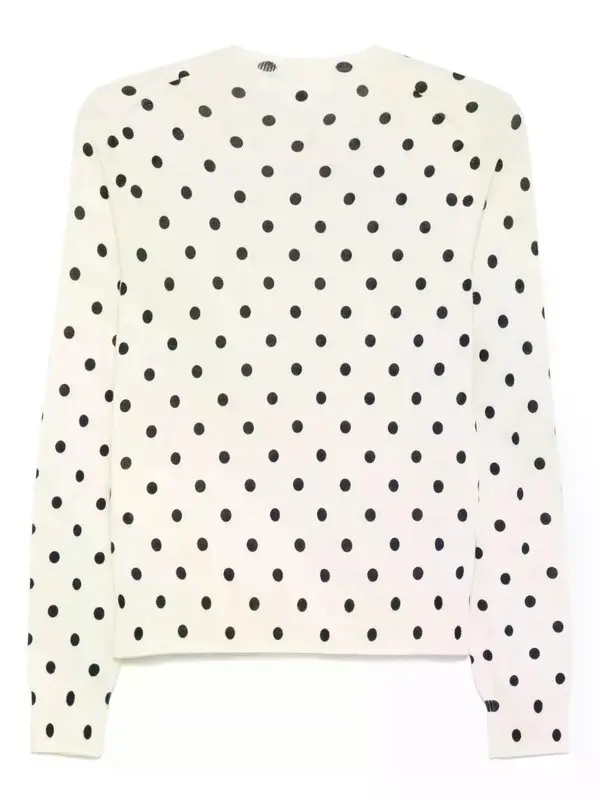 Comme Des Garçons Polka-dot Sweater - Neutrals