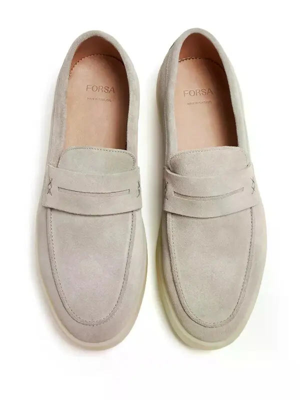 FORSA Armando Suede Loafers - Grey