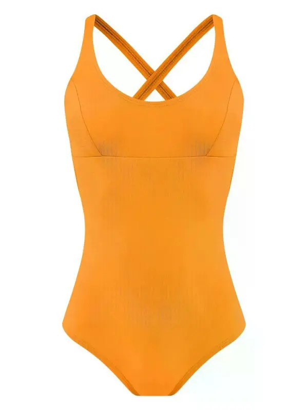 AMIR SLAMA Criss-cross One-piece Swimsuit - Orange