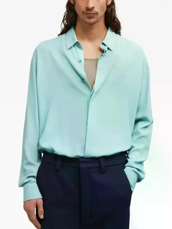 AMI Paris Button-up Crepe Shirt