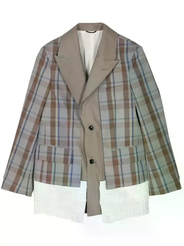 Toga Panelled Checked Blazer