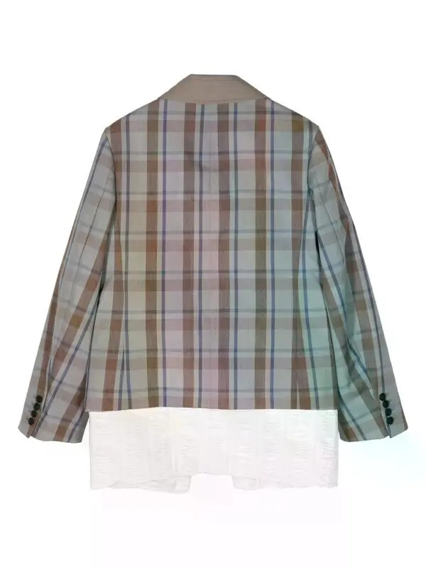 Toga Panelled Checked Blazer