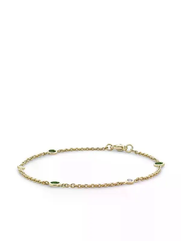 PRAGNELL 18kt Yellow Sundance Emerald And Diamond Bracelet - Gold