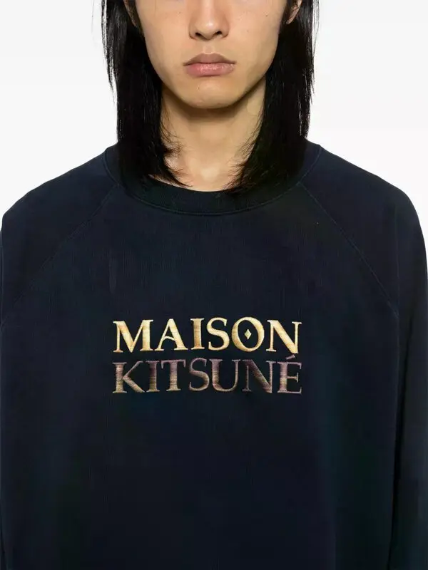 Maison Kitsuné Embroidered Logo Sweater