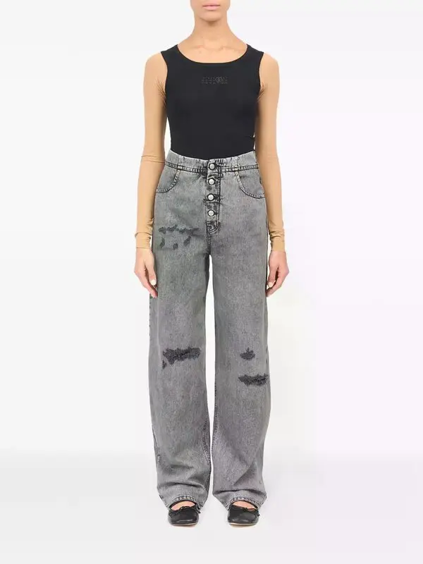 MAISON MARGIELA Distressed Wide-leg Jeans