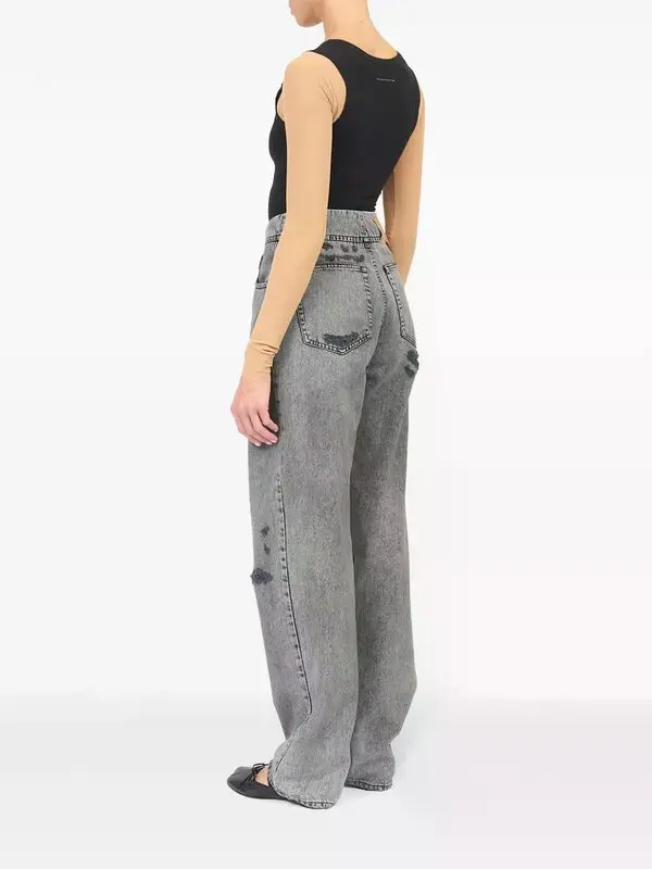 MAISON MARGIELA Distressed Wide-leg Jeans