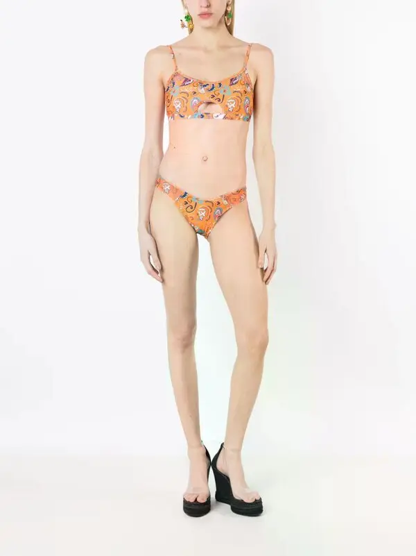 AMIR SLAMA Graphic-print Bikini Set