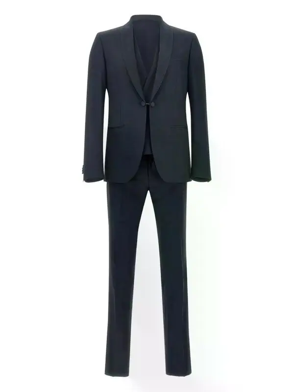 Corneliani Wool Three-piece Formal Suit - Blue