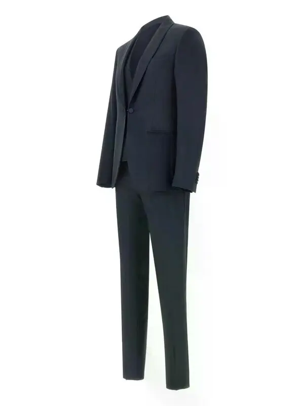 Corneliani Wool Three-piece Formal Suit - Blue