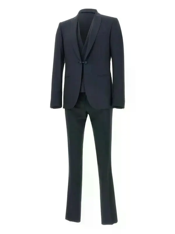Corneliani Wool Three-piece Formal Suit - Blue