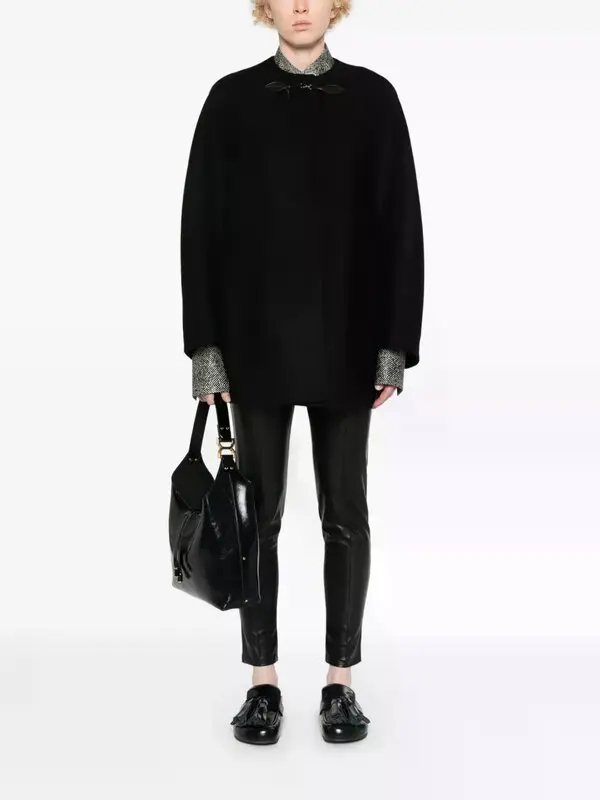 Ermanno Scervino Press-stud Virgin Wool Cape