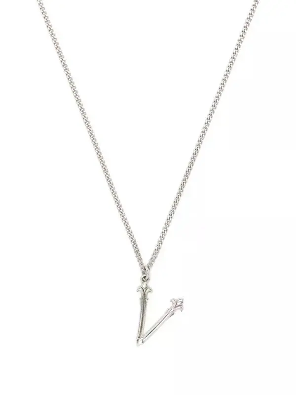 Emanuele Bicocchi Alphabet Pendant Necklace - Silver