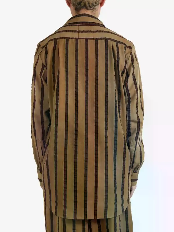 UMA WANG Striped Tab Shirt