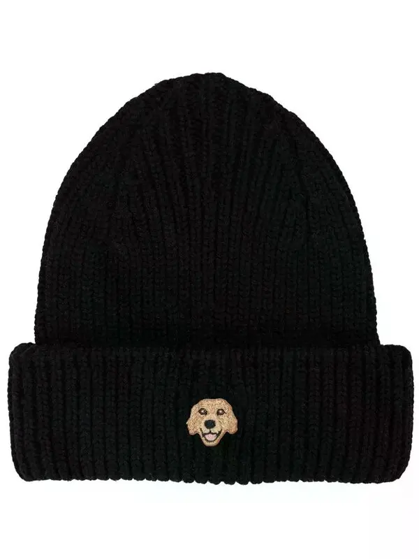 PELO FOUNDATION Labrador Patch Beanie - Black