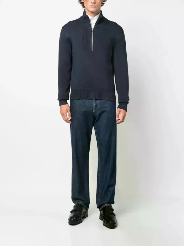 TOM FORD Half-zip Wool-silk Jumper