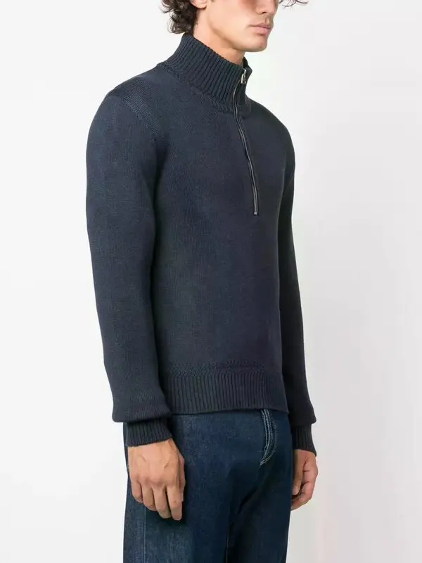 TOM FORD Half-zip Wool-silk Jumper