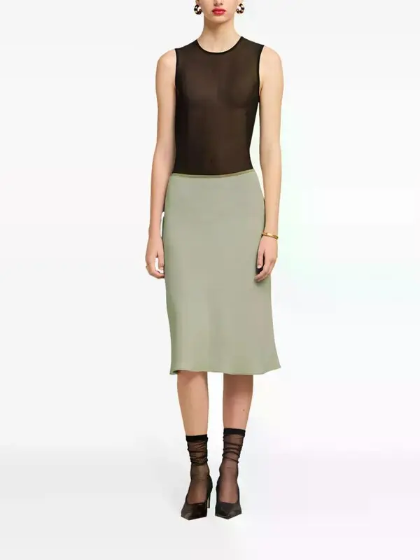AMI Paris Crepe Midi Skirt