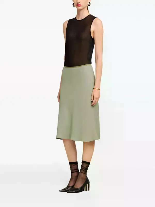 AMI Paris Crepe Midi Skirt