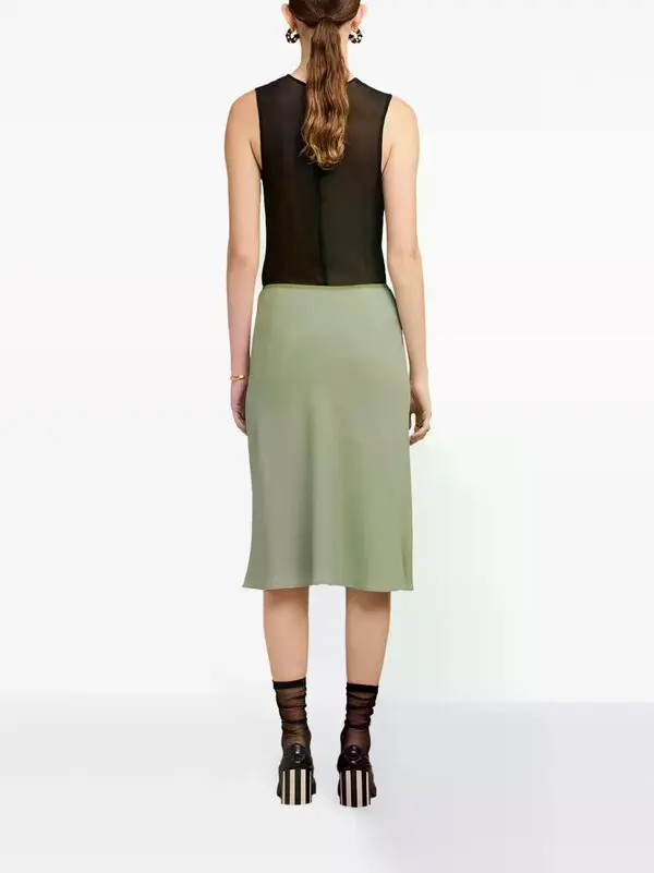 AMI Paris Crepe Midi Skirt