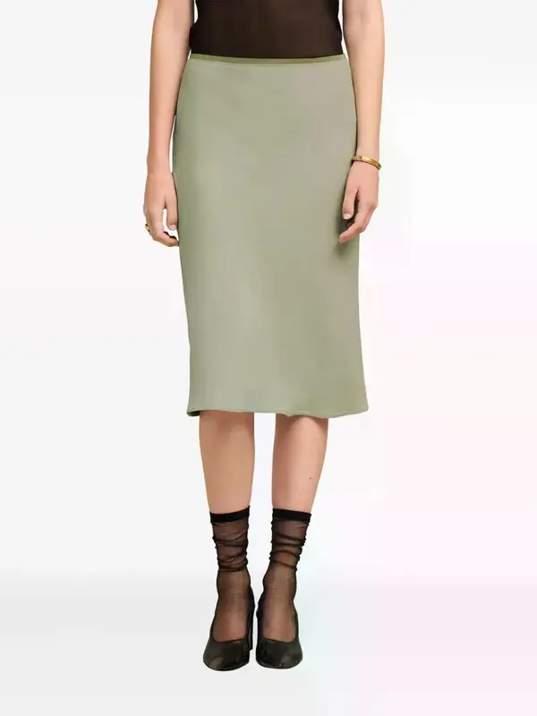AMI Paris Crepe Midi Skirt