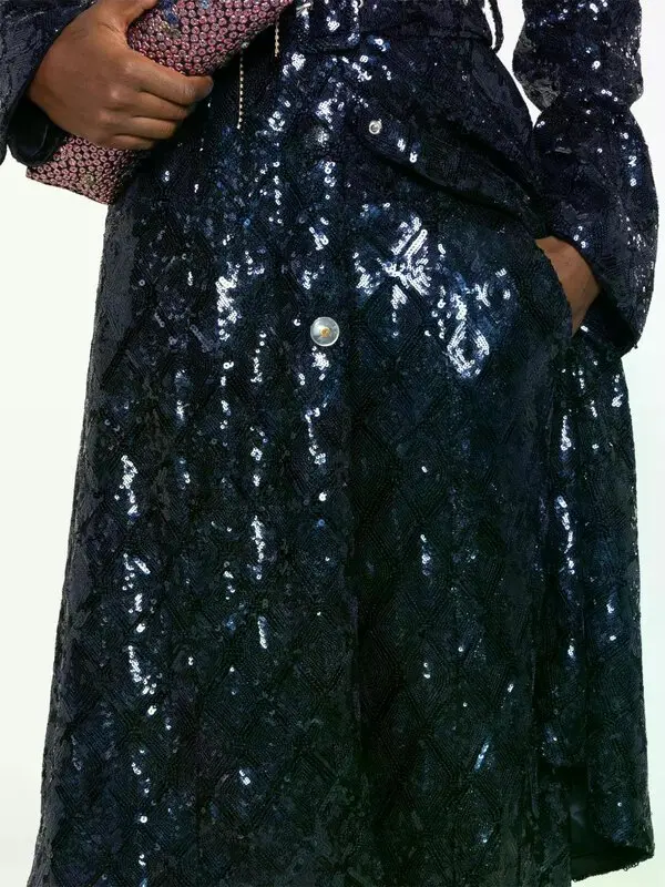 ROTATE BY BIRGER CHRISTENSEN Sequinned Cargo Pants