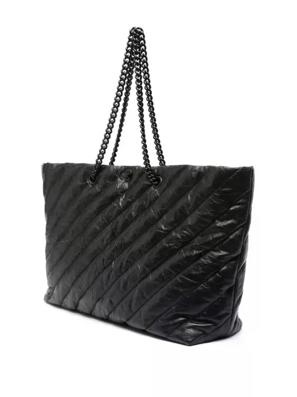 Balenciaga Large Crush Quilted Tote Bag - Black