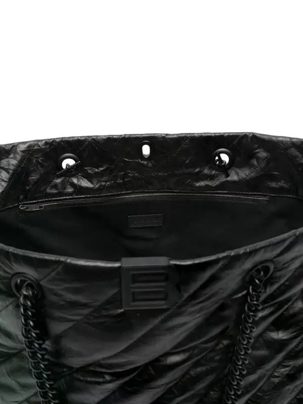 Balenciaga Large Crush Quilted Tote Bag - Black