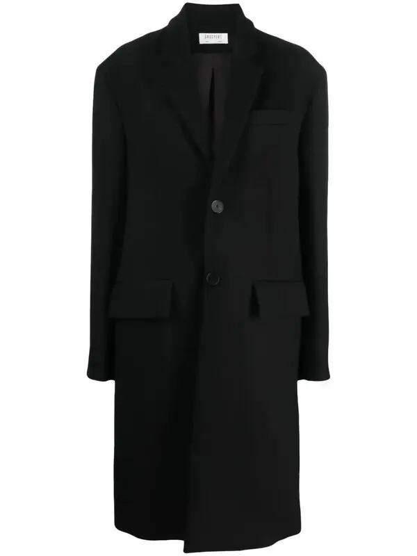 Gauchère Single-breasted Wool-silk Blend Coat