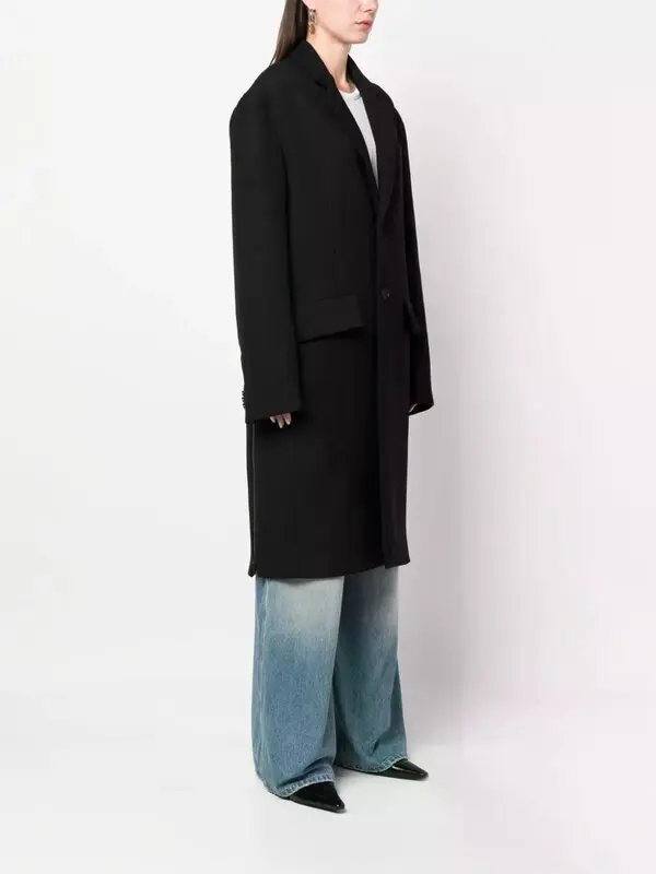 Gauchère Single-breasted Wool-silk Blend Coat