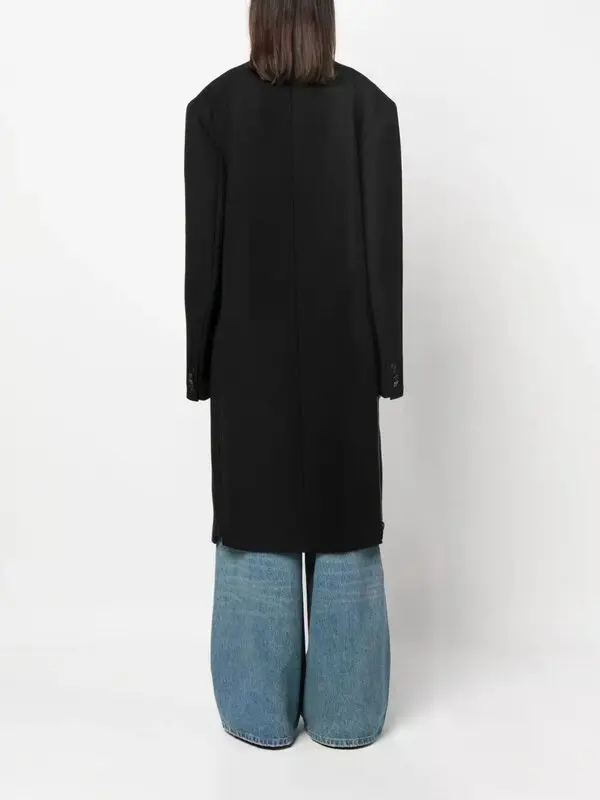 Gauchère Single-breasted Wool-silk Blend Coat