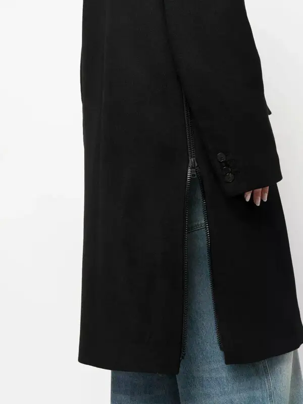Gauchère Single-breasted Wool-silk Blend Coat