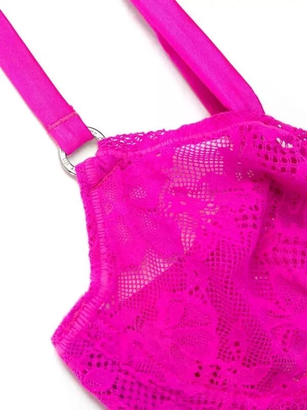 FLEUR DU MAL Le Stretch Lace Demi Bra - Pink