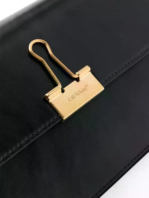 Off-White Binder Leather Shoulder Bag