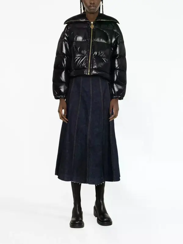 PATOU Cropped Puffer Jacket - Black